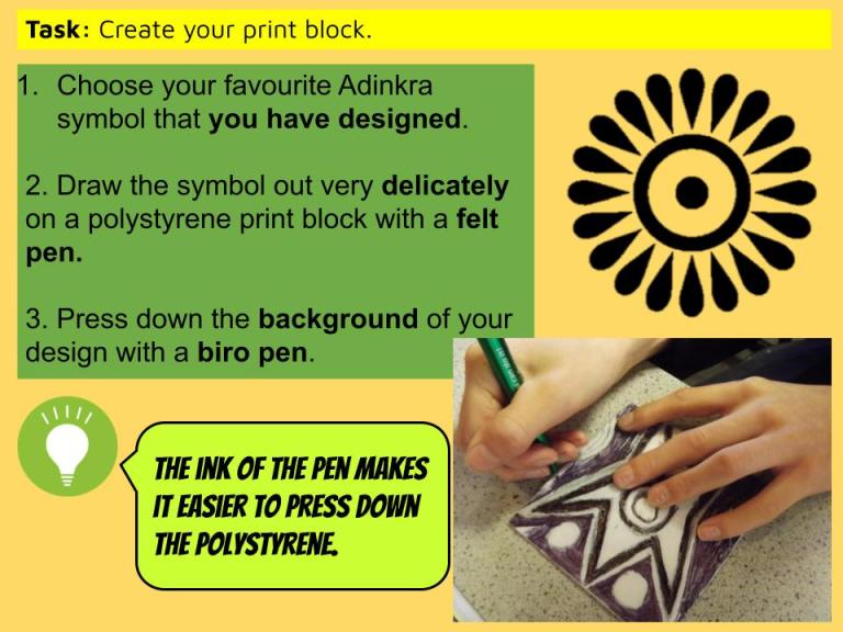 KS3 Art: Block Printing Scheme of Work – Adinkra Symbols – The Art Teacher
