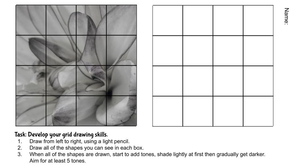 Grid Drawing Worksheets for Art Lessons – The Art Teacher